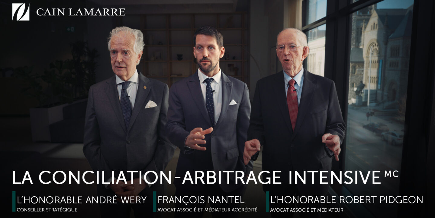 Cain Lamarre propose une solution pour les litiges civils et ...